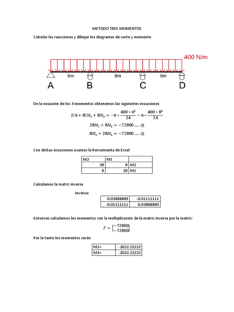 Metodo Tres Momentos | PDF | Análisis matemático | Objetos matemáticos