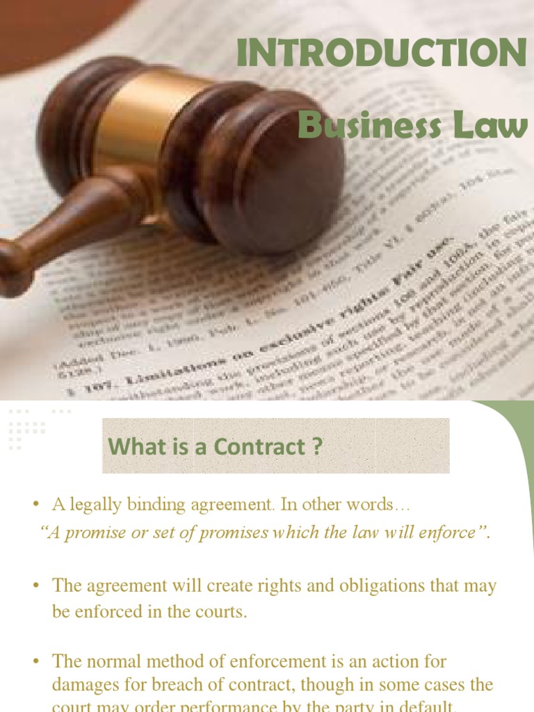 Introduction-Business Law | PDF | Offer And Acceptance | Doctrine