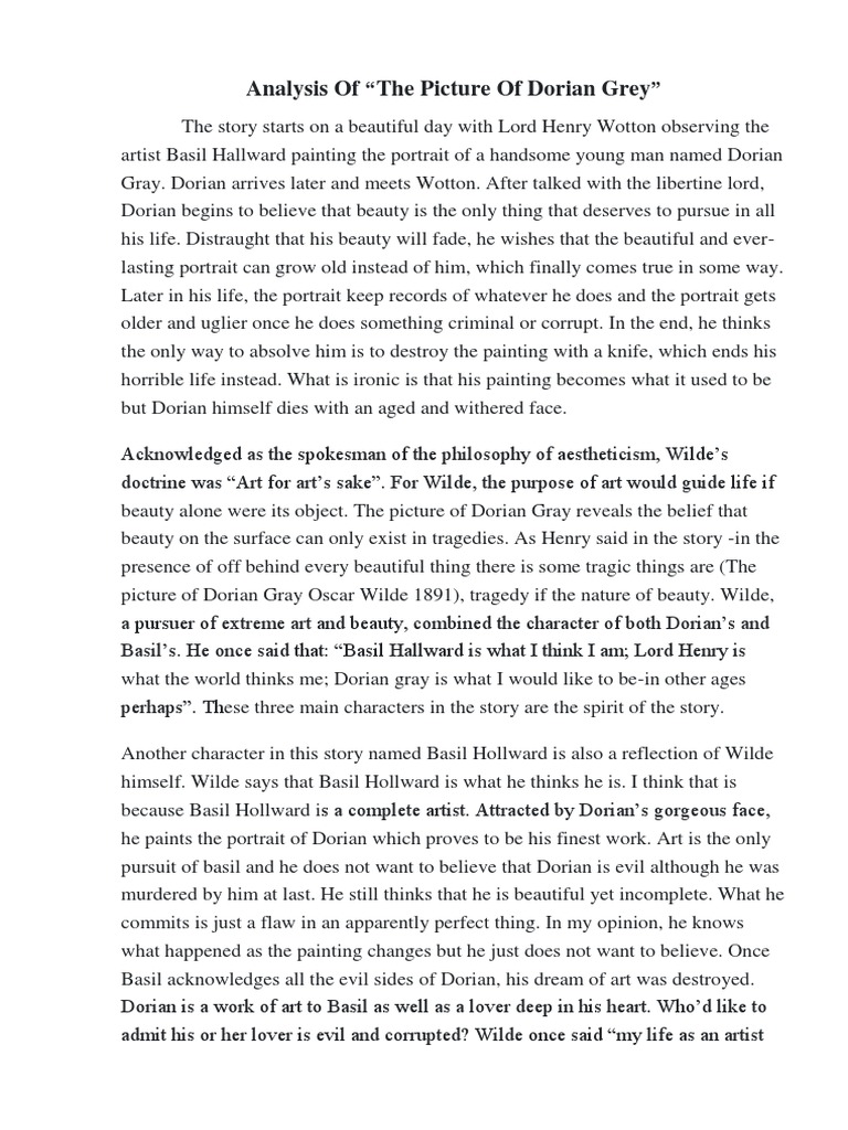 Analysis of Dorian Grey | PDF | The Picture Of Dorian Gray | Science