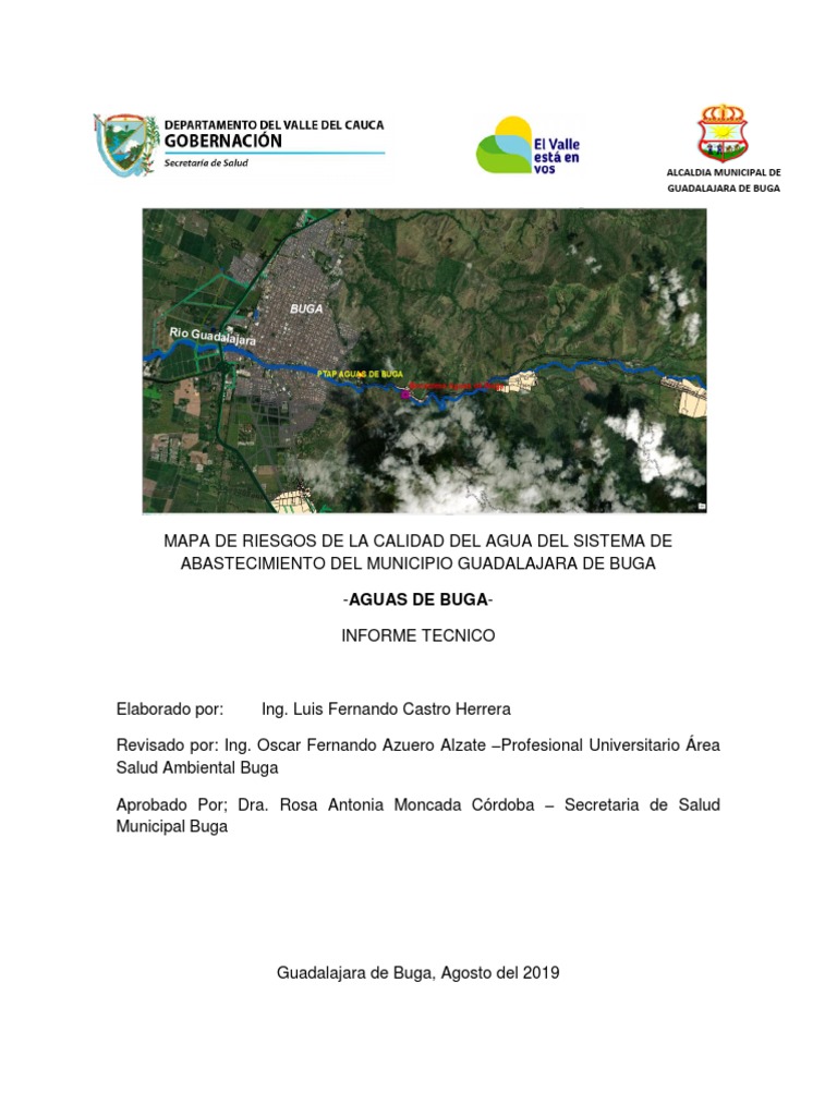 Informe Tecnico Mapa Riesgo Aguas de Buga | PDF | Red de abastecimiento de agua | Agua