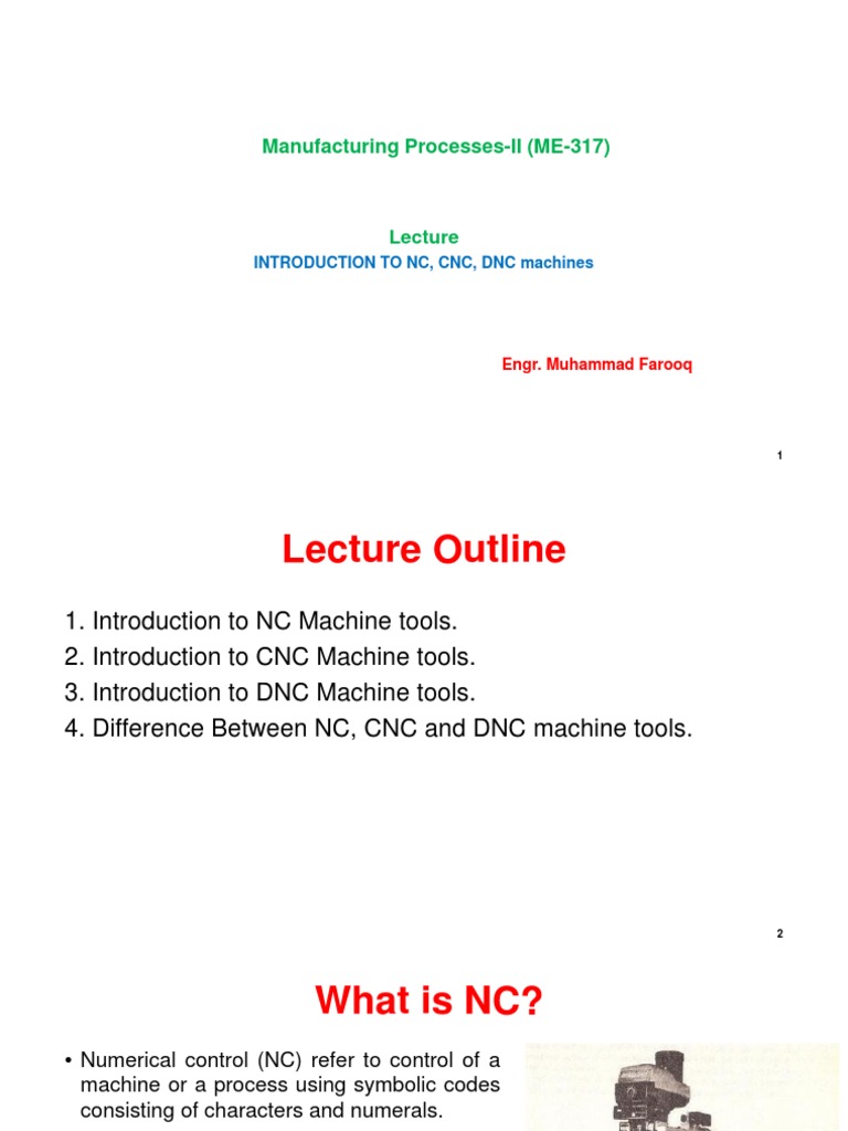 NC, CNC, and DNC Machine Overview | PDF | Numerical Control | Computer ...