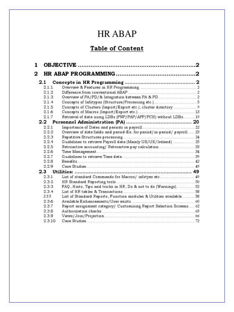 Hr Abap Pdf Pdf Databases Human Resources