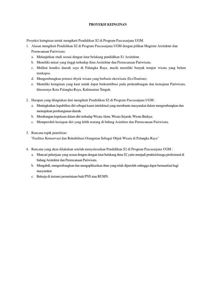 Form Proyeksi Keinginan | PDF