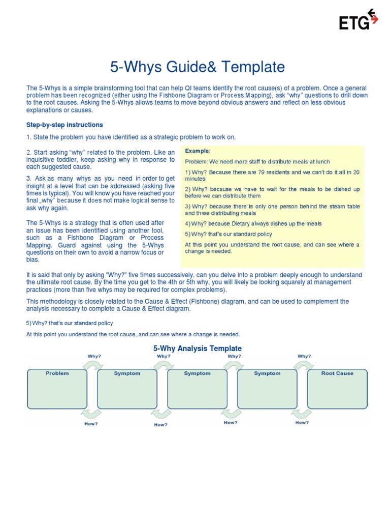 5 Whys | PDF | Reason | Methodology