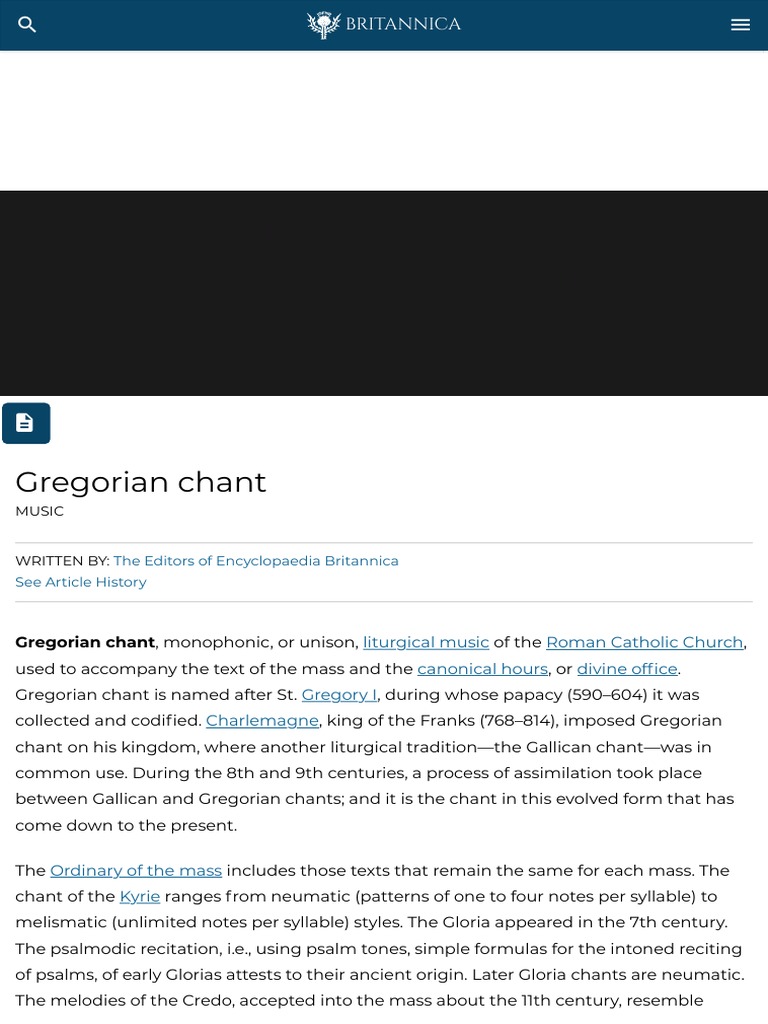 Gregorian Chant | PDF | Gregorian Chant | Mass (Liturgy)