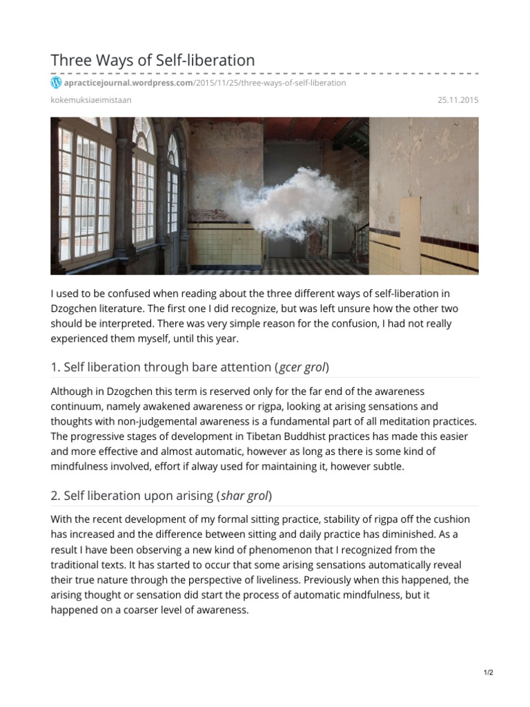 Three Ways of Self-Liberation PDF | PDF | Dzogchen | Thought