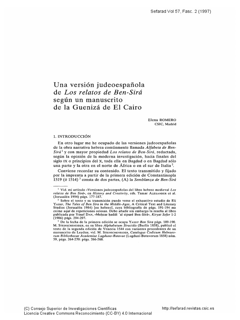 Ben Sira | PDF | Lenguaje hebreo | Biblia