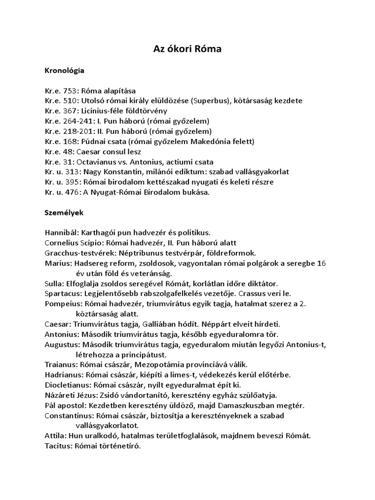 Az Ókori Róma | PDF