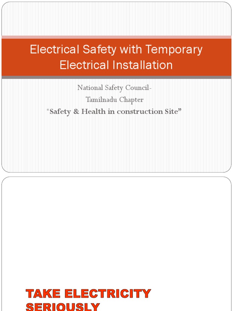 Electrical Safety With Temporary Electrical Installation | PDF ...