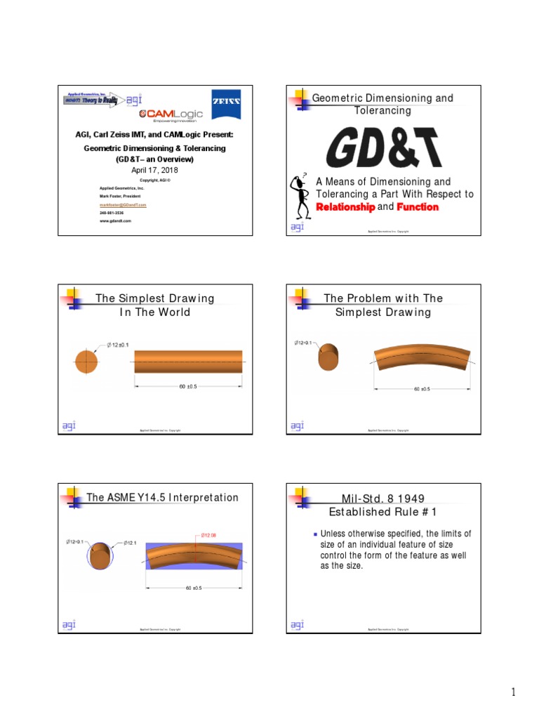GD&T Training Presentation | PDF | Geometry | Space