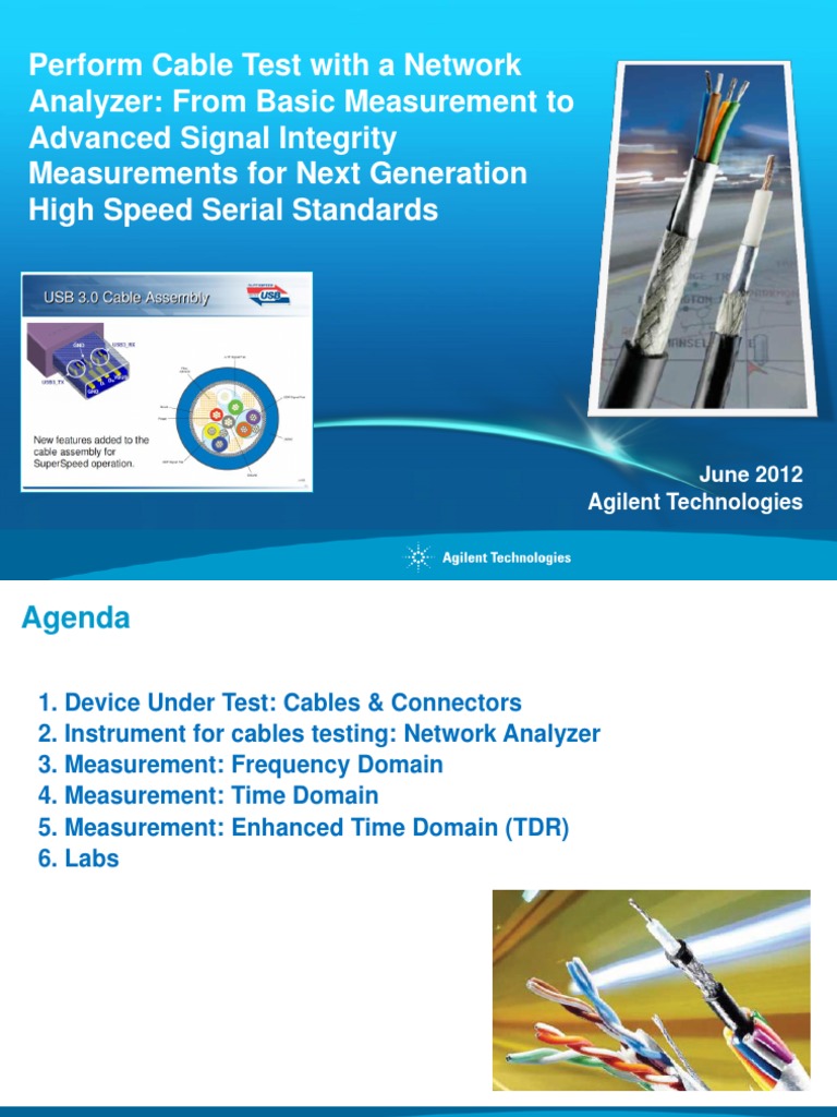 Perform Cable Test With A Network Analyzer Final PDF | PDF ...