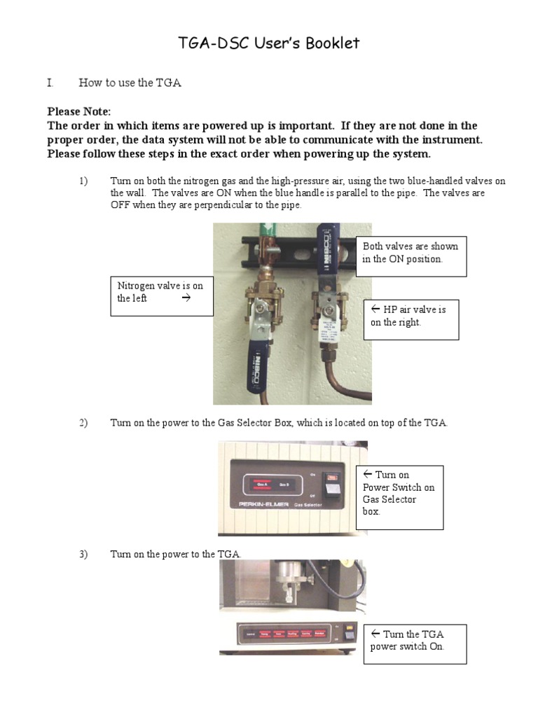 TGA-DSC Operation and Analysis Guide | PDF | Differential Scanning ...
