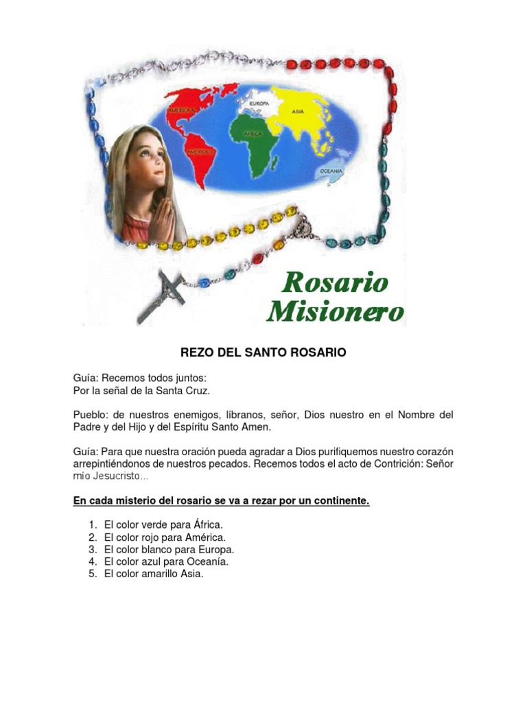 Rezo Del Santo Rosario | PDF | María, madre de Jesús | Oración