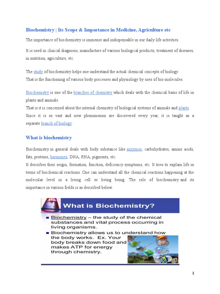 What Is Biochemistry | PDF | Biochemistry | Chemistry