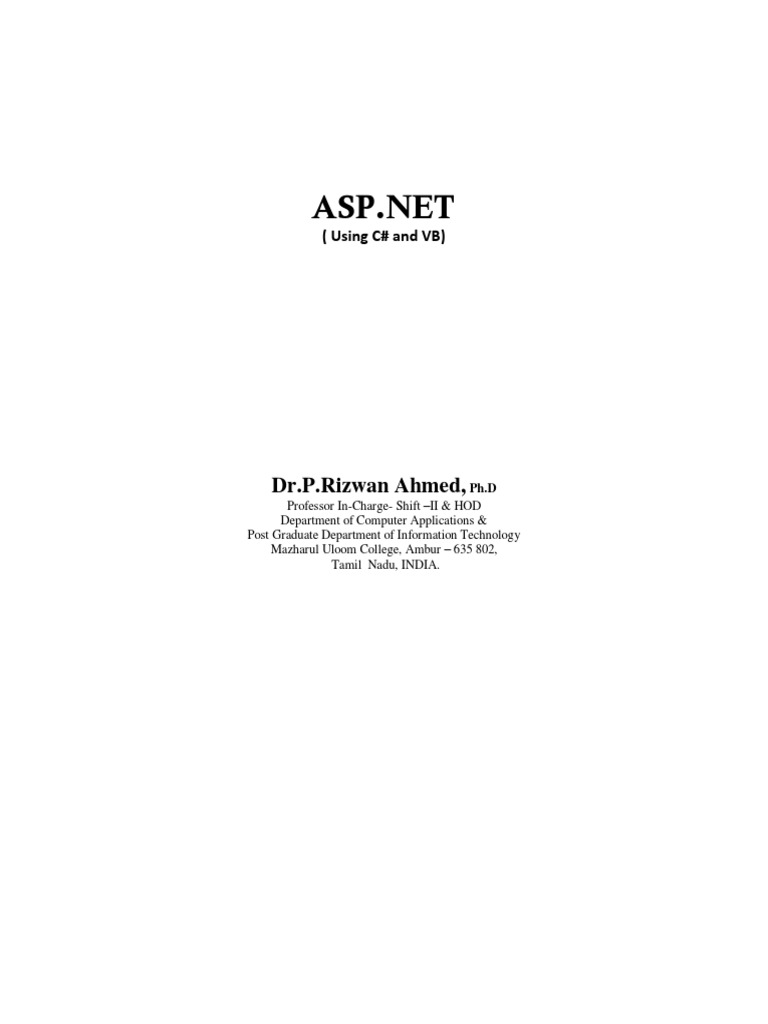 ASP.NET | PDF | Web Service | World Wide Web
