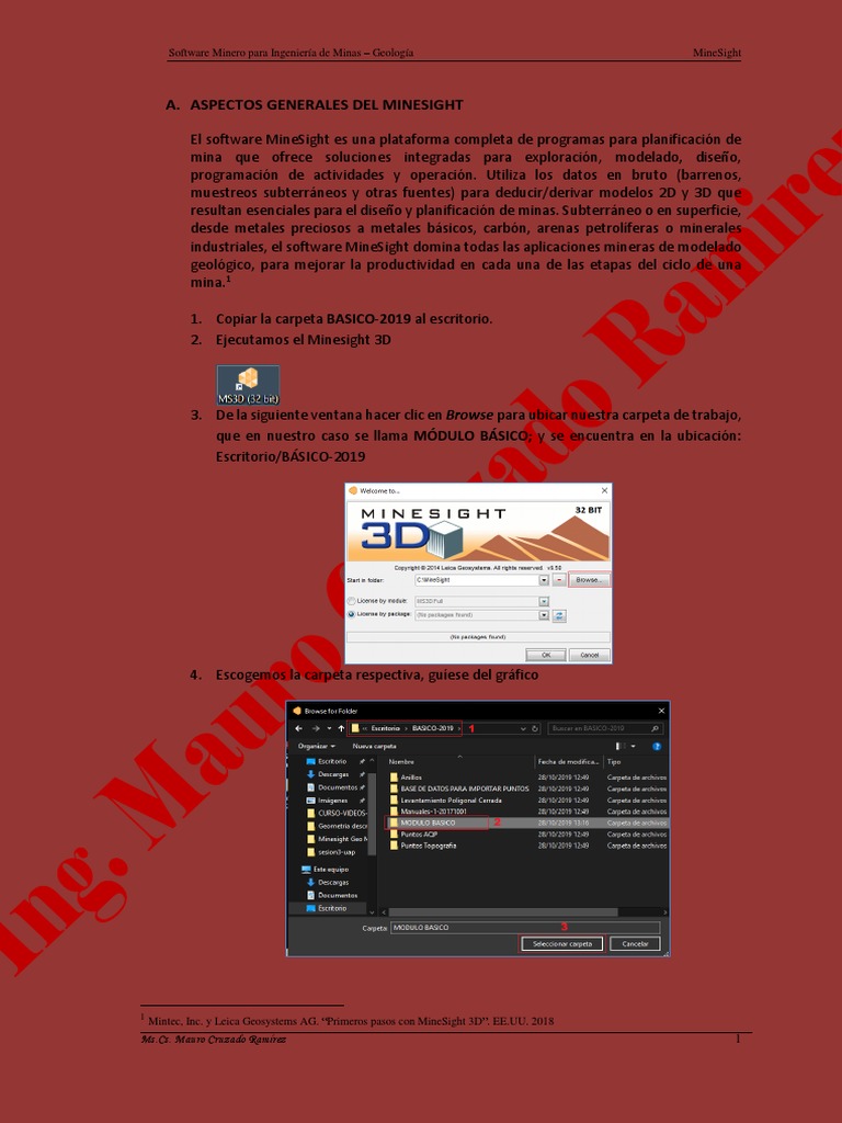 Guía Completa de Uso de MineSight 3D | PDF | Minería | Ventana (informática)