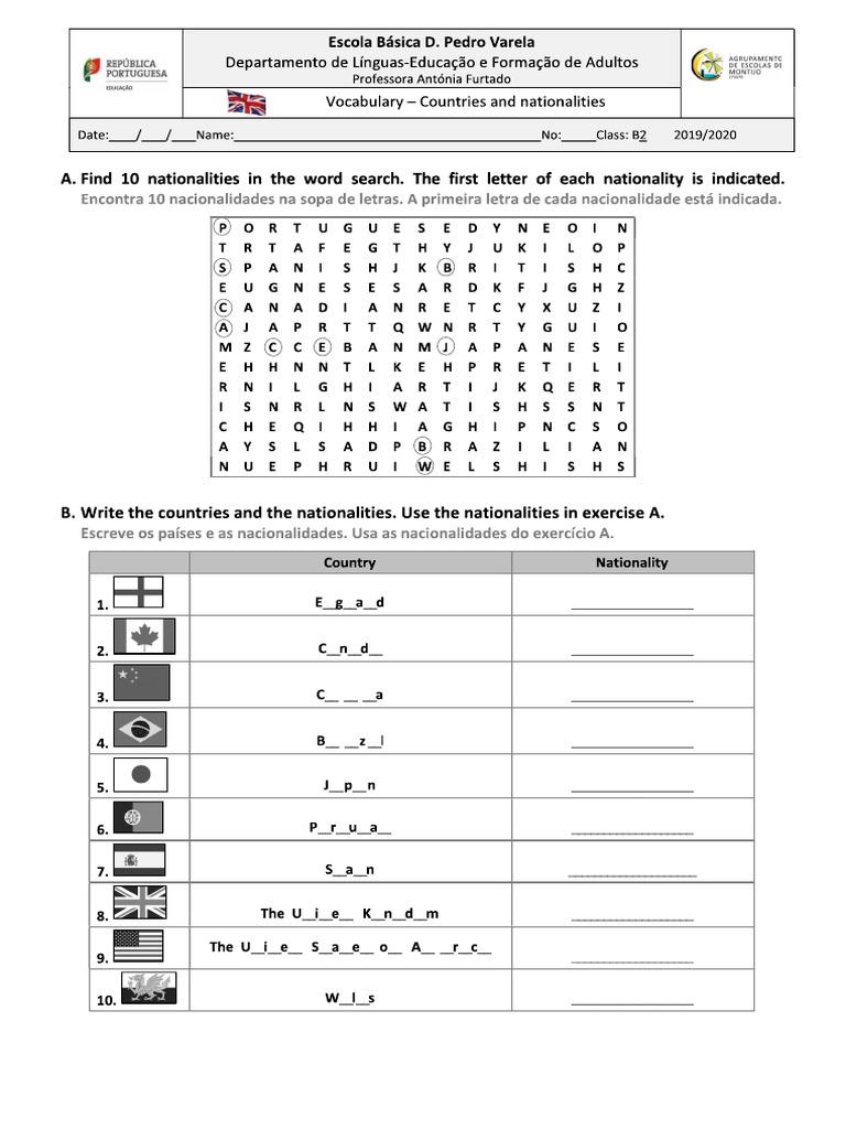 EFA - B2 - Countries and Nationalities | PDF