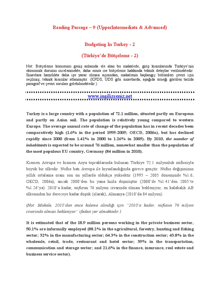 Ingilizce Turkce Cumle Metin Paragraf Ceviri Ornekleri Indir 14 9539 | PDF