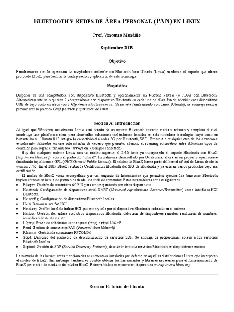 Bluetooth en Linux | PDF | Bluetooth | Archivo de computadora