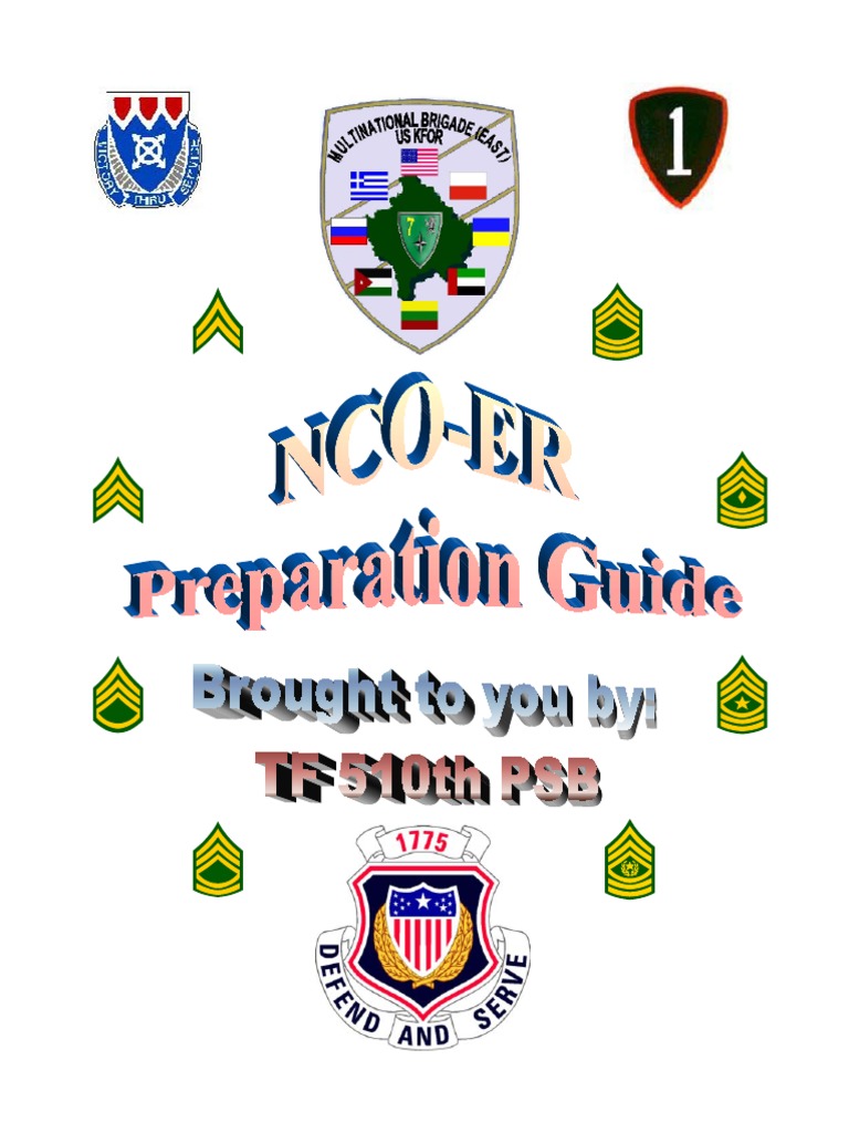 NCOER Guide | PDF | Non Commissioned Officer | Military Rank