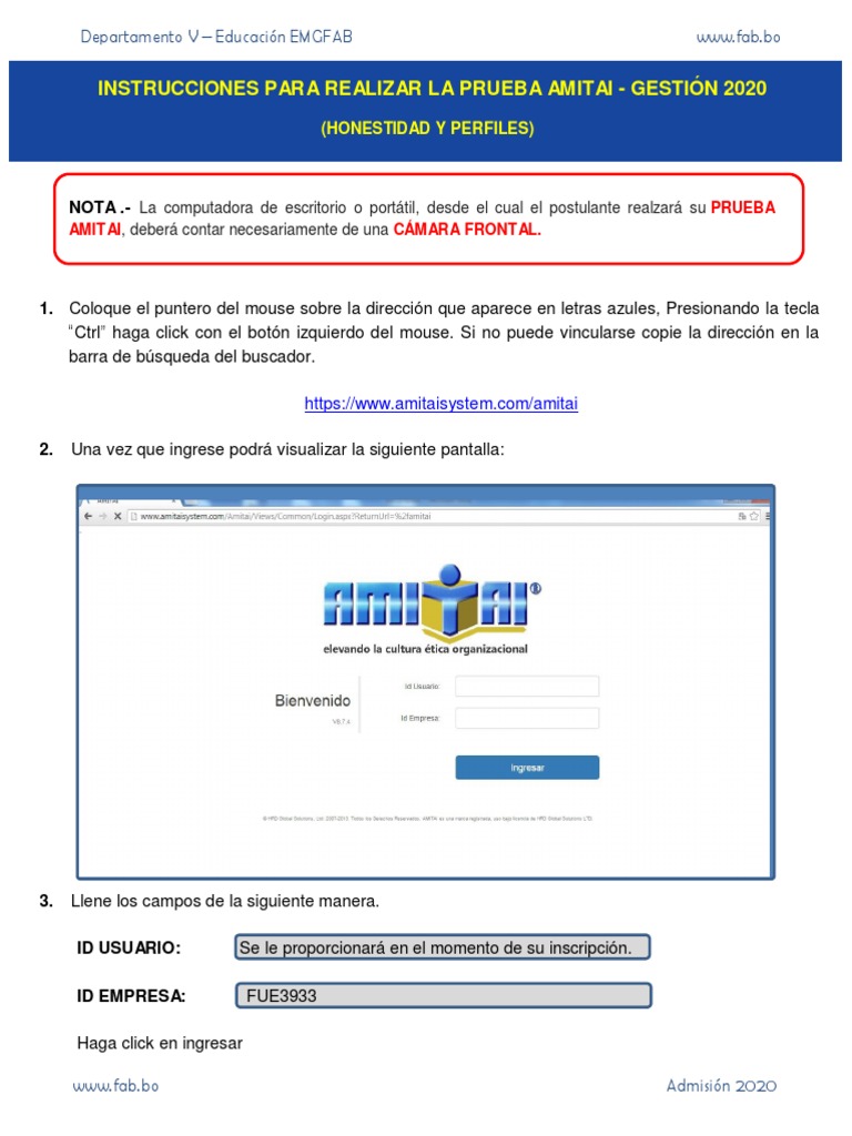 Instrucciones Prueba Amitai 2020 | PDF | Software | Informática
