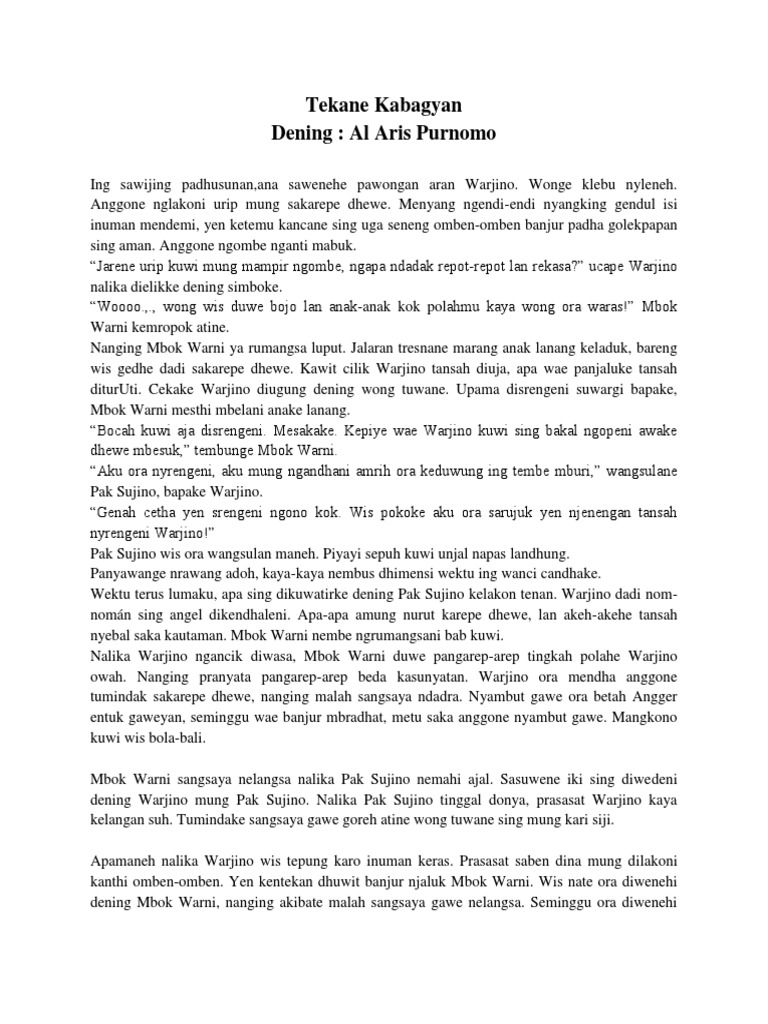 Cerkak Bahasa Jawa | PDF