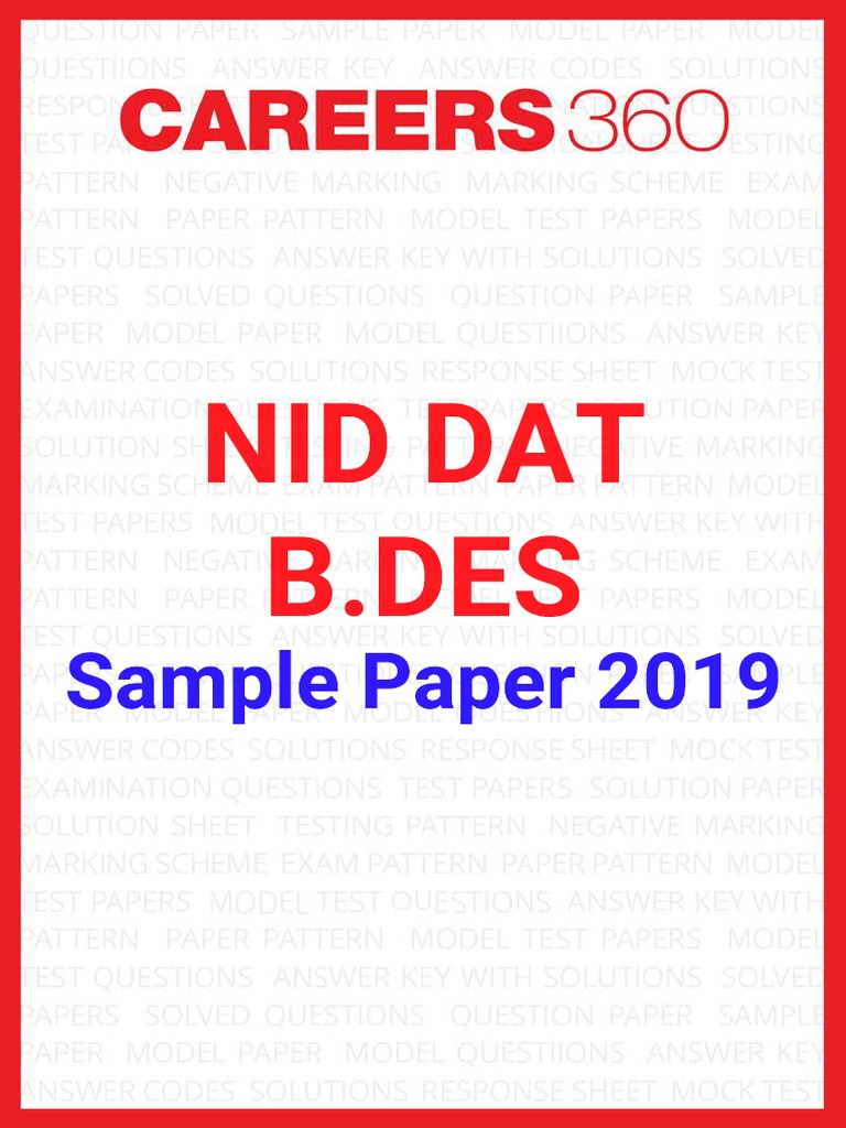 NID DAT Sample Paper 2019 BDes | PDF | Nature