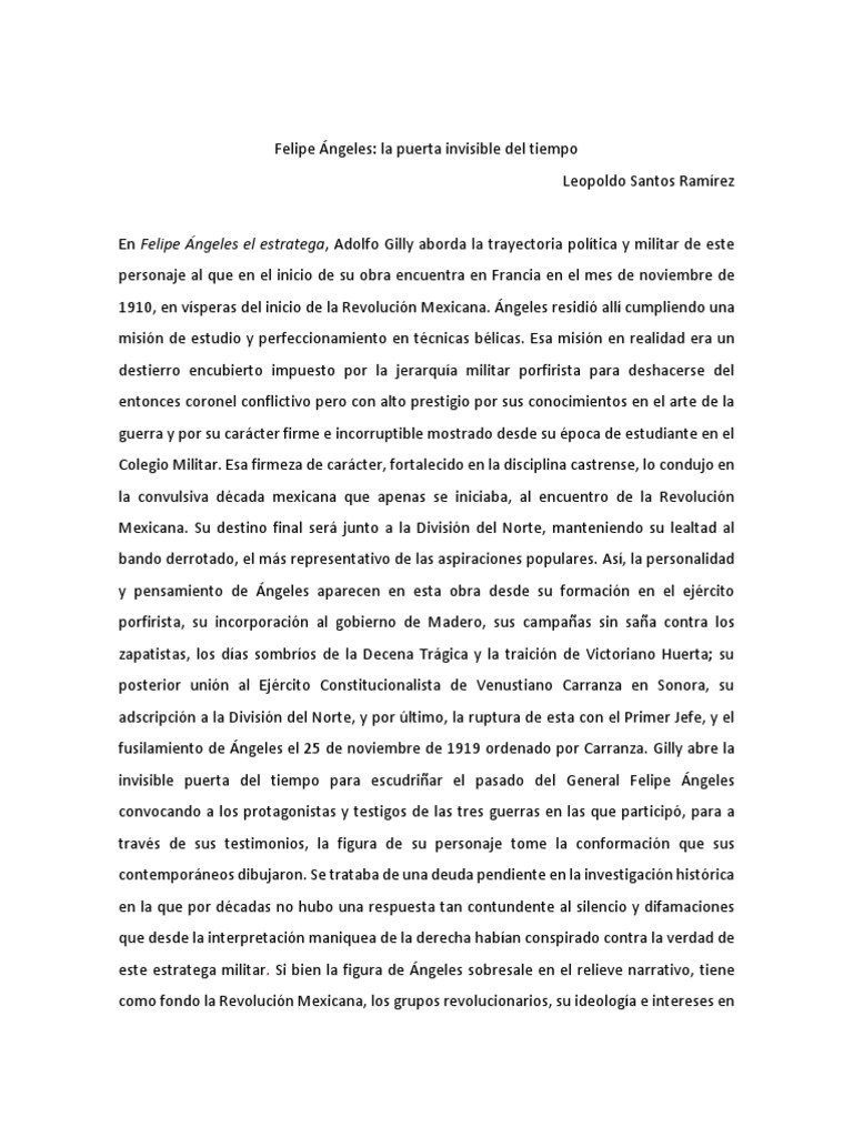 Felipe Ángeles | PDF | revolución mejicana | México