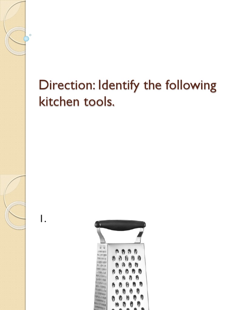 Kitchen Tools Quiz | PDF | Cooking, Food & Wine | Art