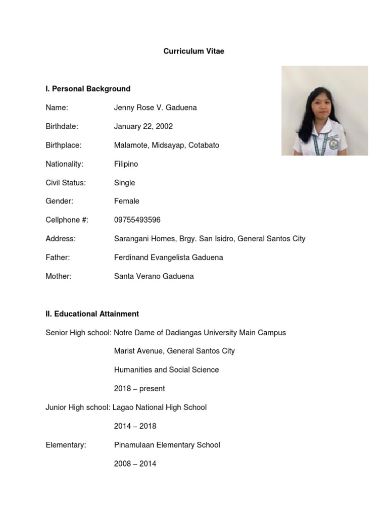 Curriculum Vitae Com en 1 | PDF | Schools | School Types