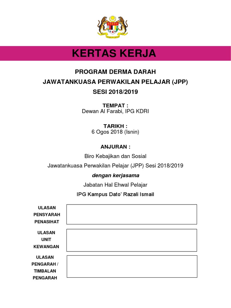 Program Derma Darah IPG | PDF