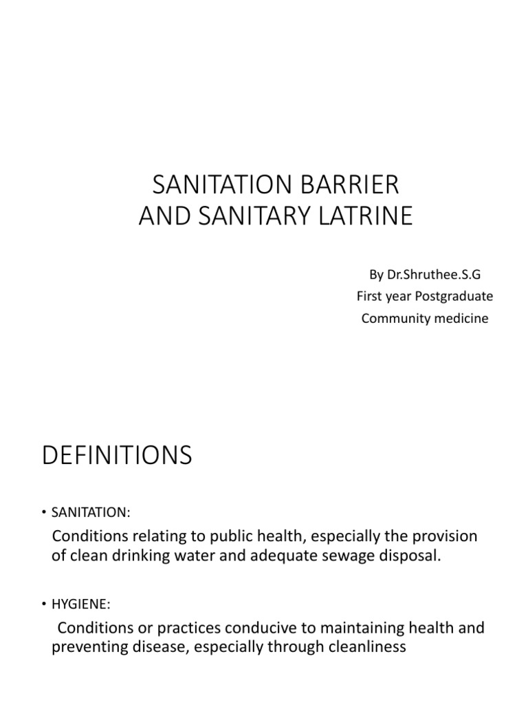 Sanitation Barrier | PDF | Sanitation | Latrine