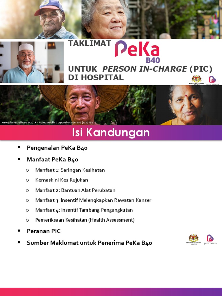 Taklimat PeKa B40 Untuk PIC Hospital PDF | PDF