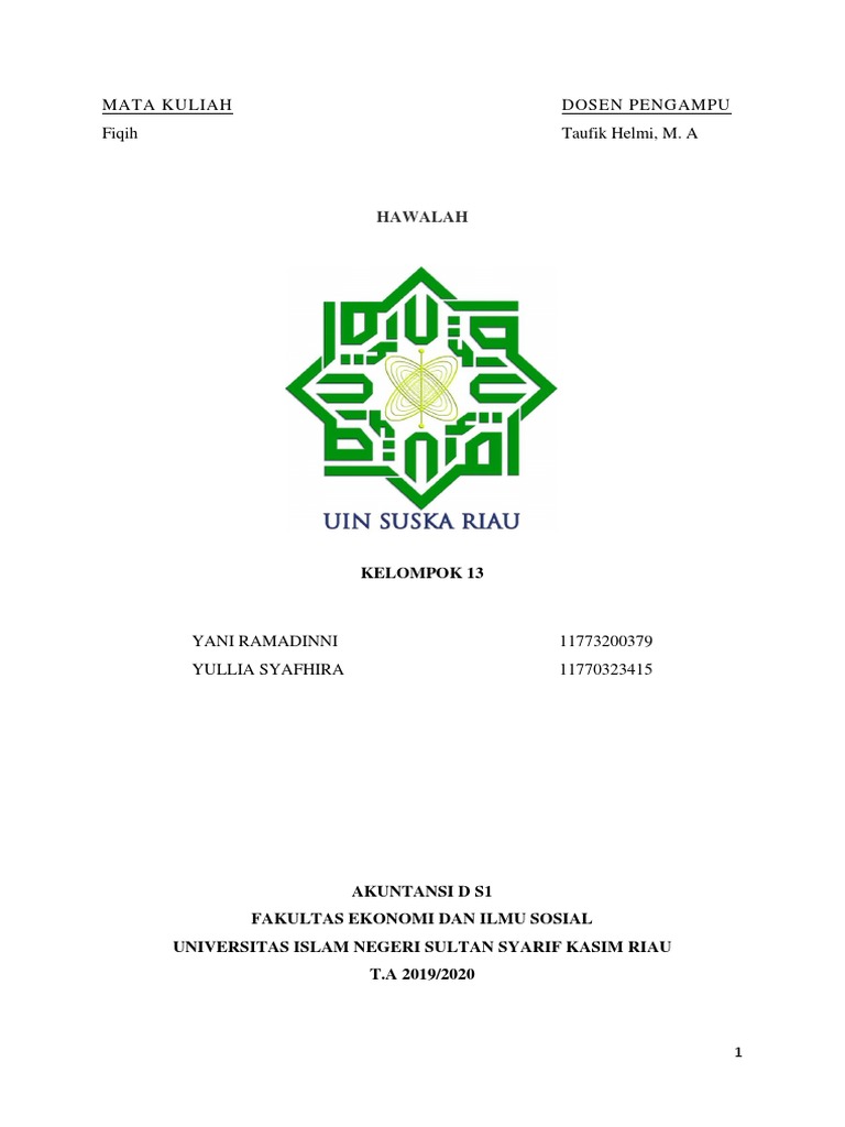 Hawalah Merupakan Sistem Pengalihan Utang yang Diperbolehkan dalam ...