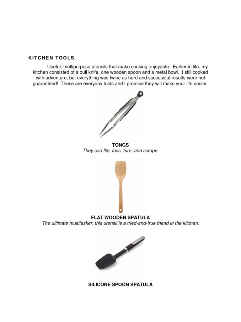 Kitchen Tools | PDF | Knife | Kitchen Utensil