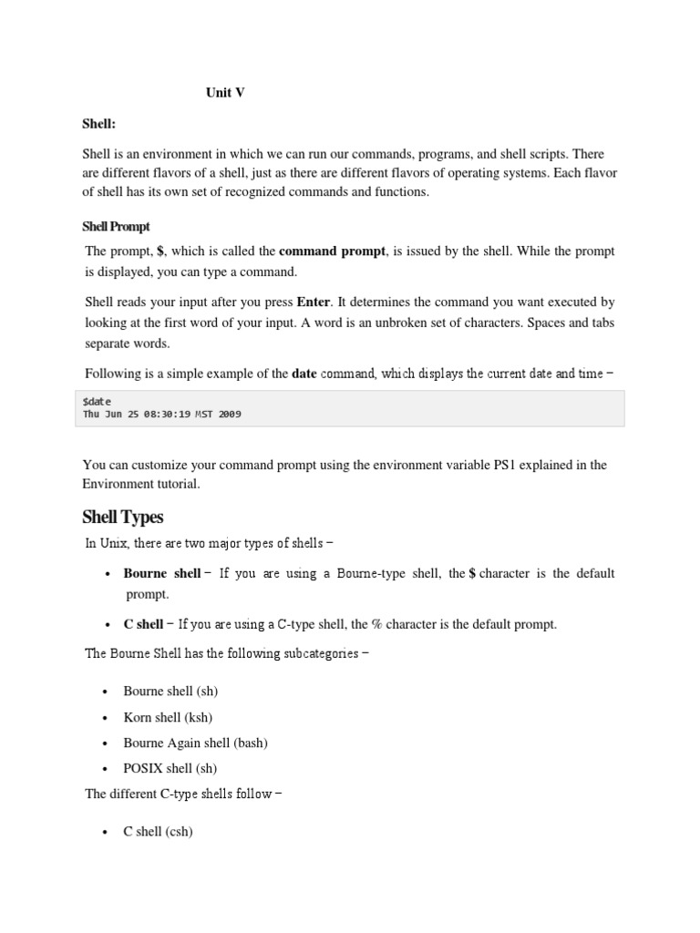 Unit V Linux | Download Free PDF | Software Development | Unix