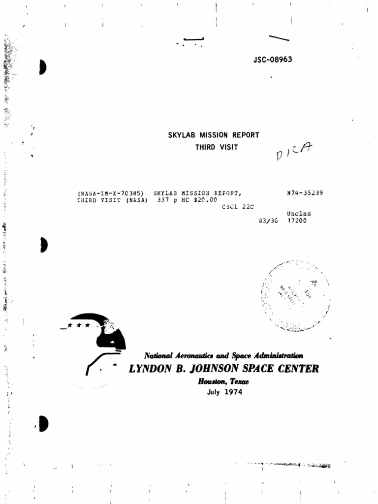 Skylab Mission Report, Third Visit | PDF | Apollo Command/Service Module | Apollo Program