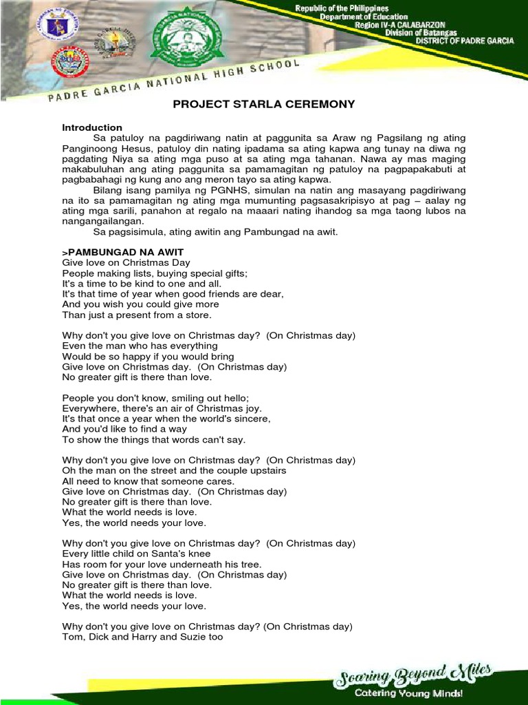 PROJECT STARLA SBM Template Long | PDF | Christmas