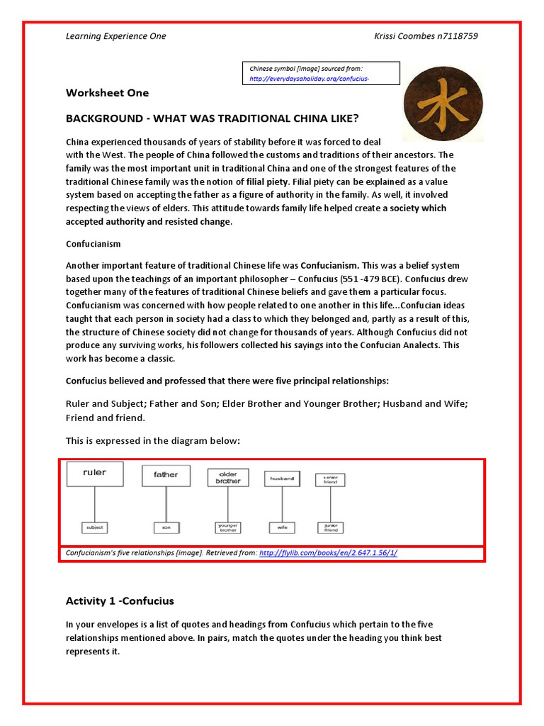 Lesson Plan - Confucianism | PDF | Confucianism | Social Institutions