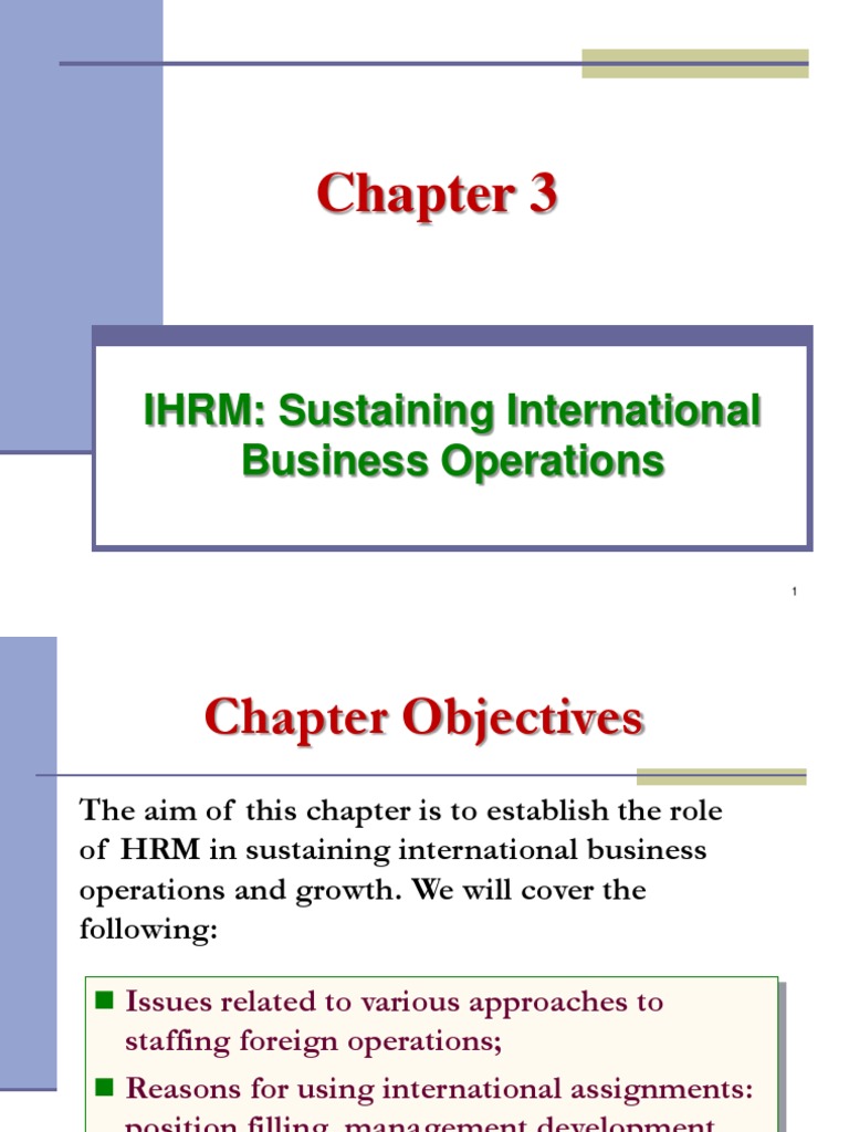 Chapter 3 IHRM | PDF | International Business | Employment