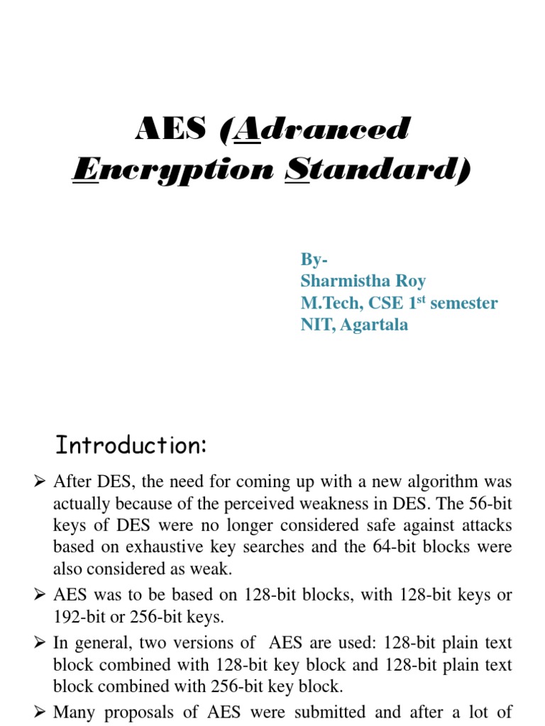 AES Advanced Encryption Standard NEW | PDF | Espionage Techniques | Cryptography