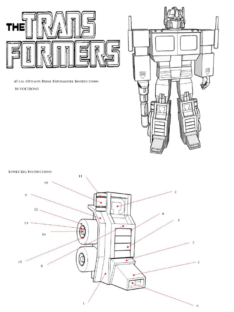 Optimus Prime Instructions | PDF