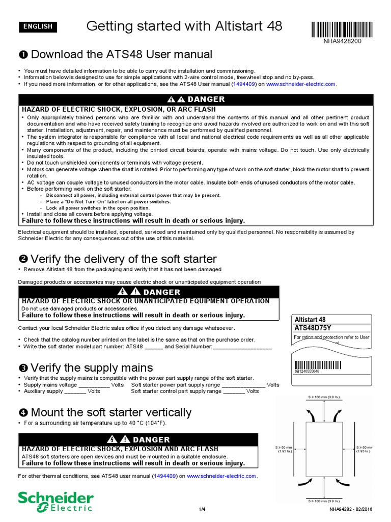 Altistart 48 Installation Guide | PDF | Mains Electricity | Electric Motor
