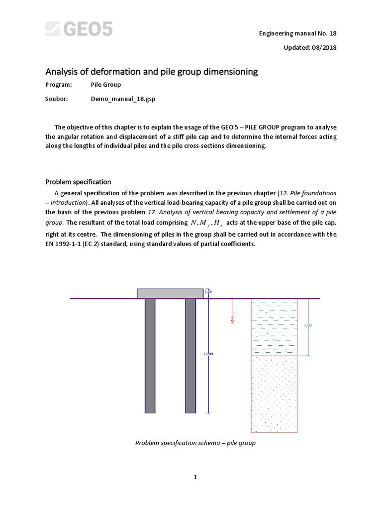 Manual-18 en Pile-Group | PDF | Stiffness | Young's Modulus