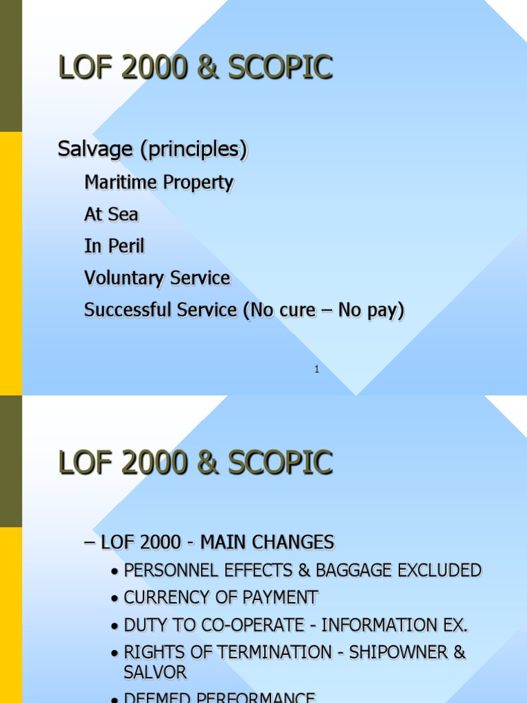 Lof 2000 | PDF | Marine Salvage | Shipping