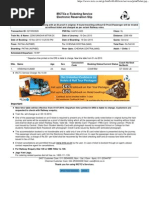 IRCTC Sample Ticket Format | PDF | Identity Document | Ticket (Admission)