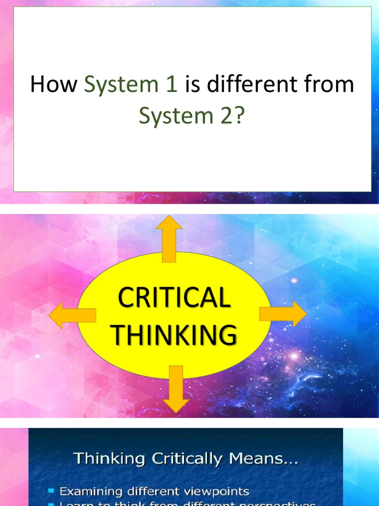 Understanding System 1 vs. System 2 | PDF