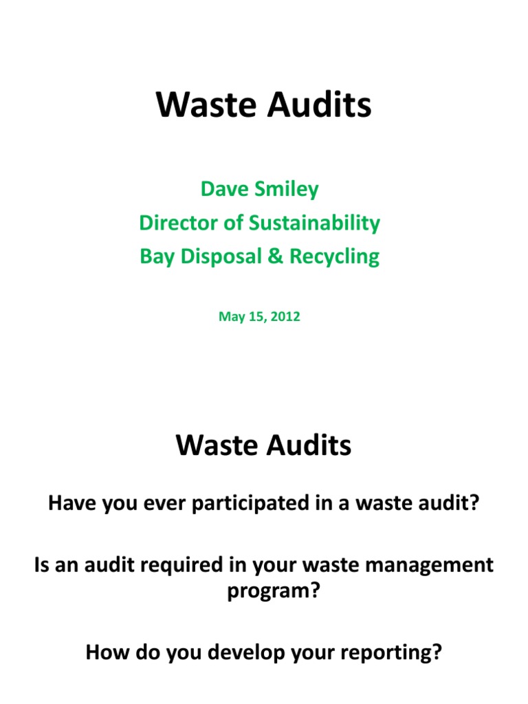 Waste Audits | PDF | Waste Management | Waste