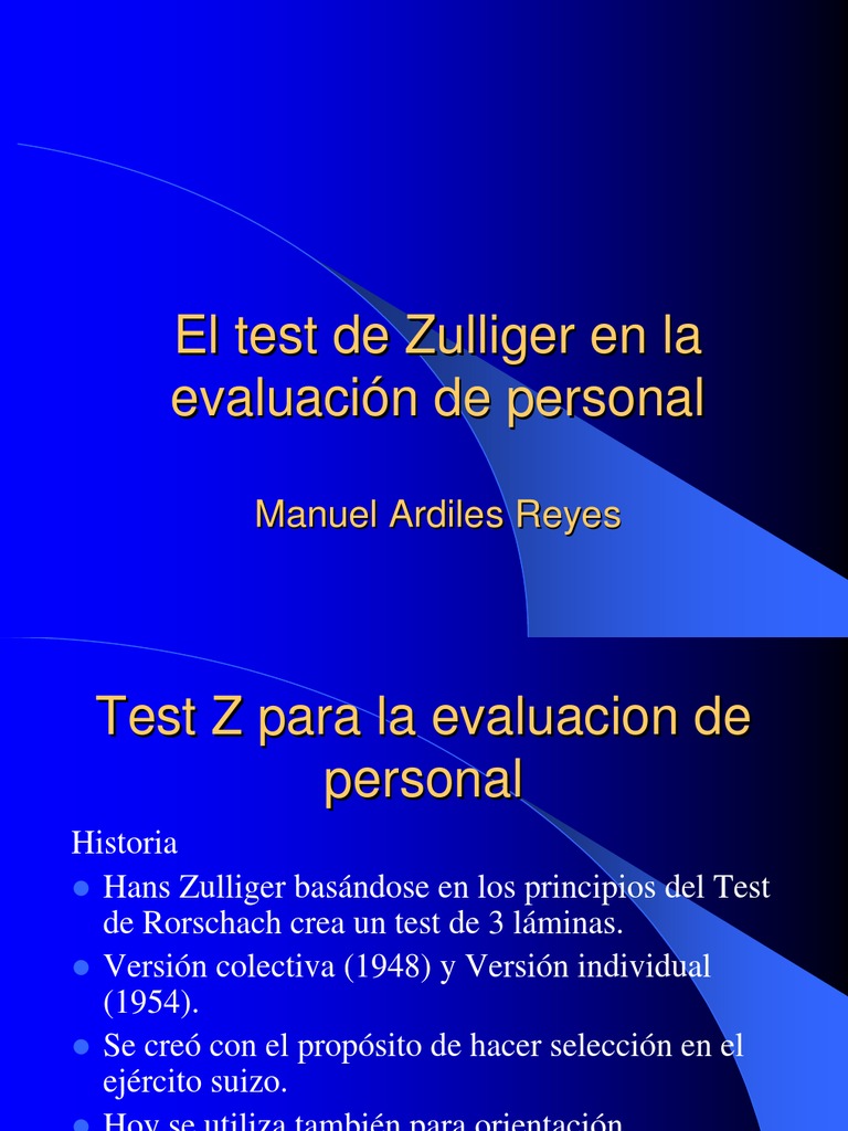 Zulliger | PDF | Metodología | Cognición