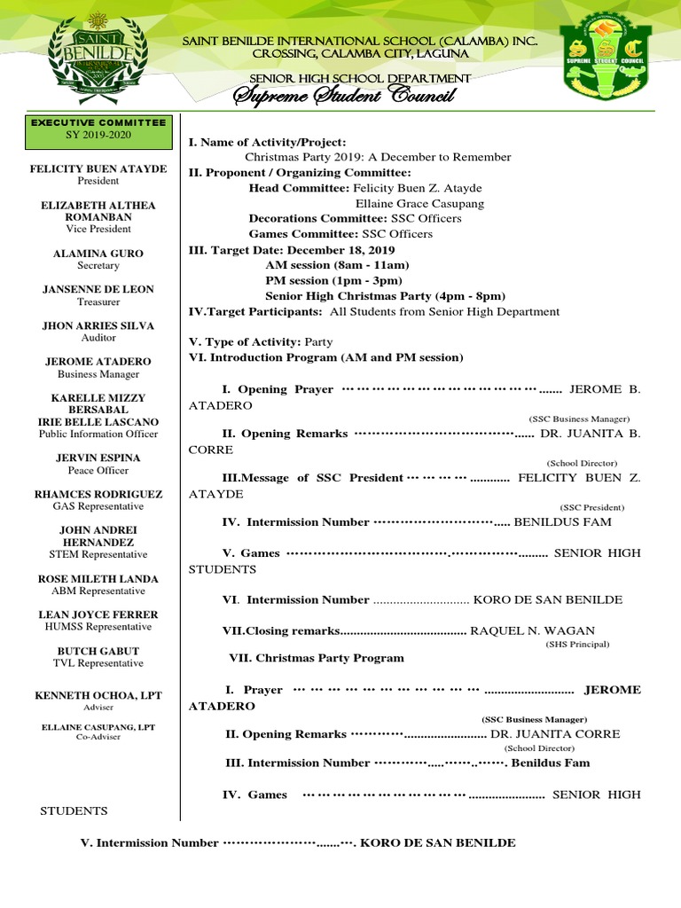 Christmas Party Program | PDF
